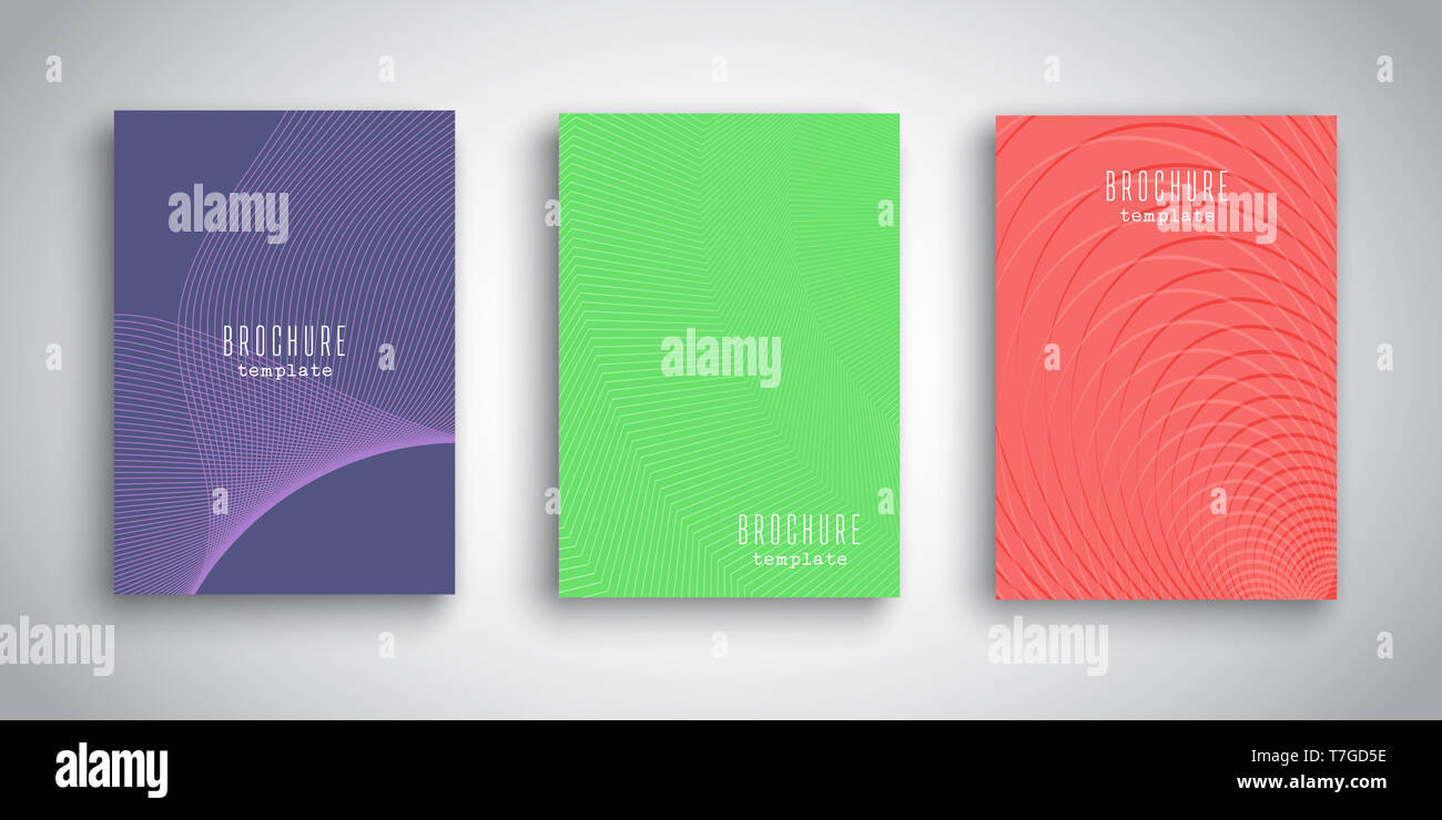 Brochure templates with abstract simplistic designs Stock Photo - Alamy