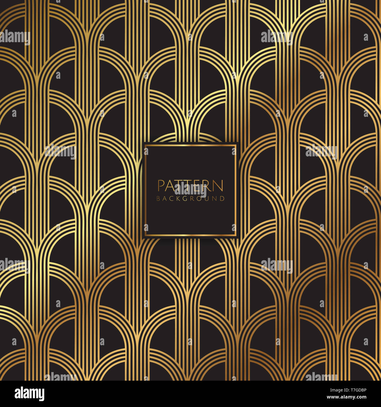 Abstract pattern background in black and gold Stock Photo - Alamy