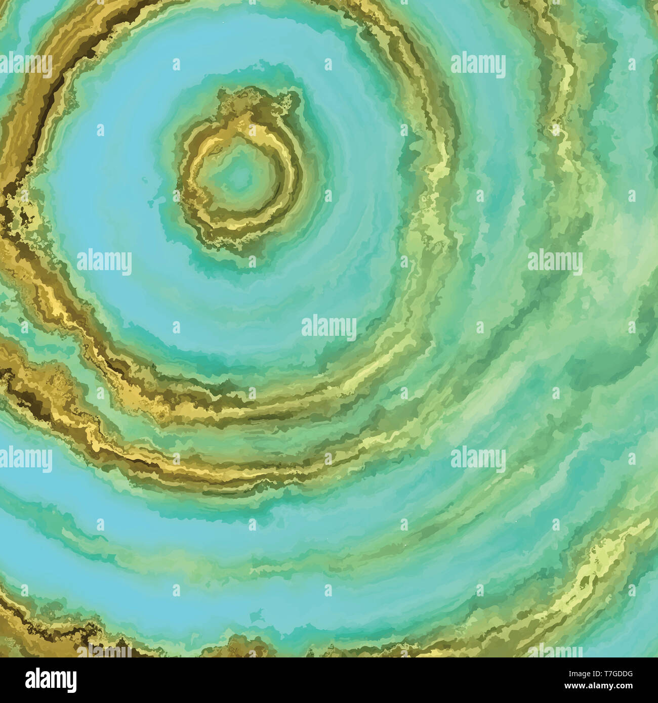 Detailed agate styled texture background in teal and gold Stock Photo ...