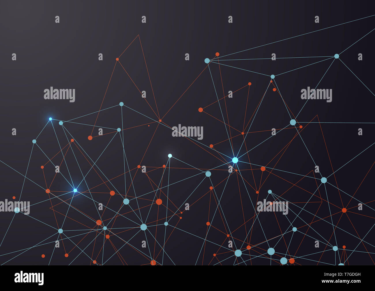 Abstract network connections background with connecting lines and dots ...