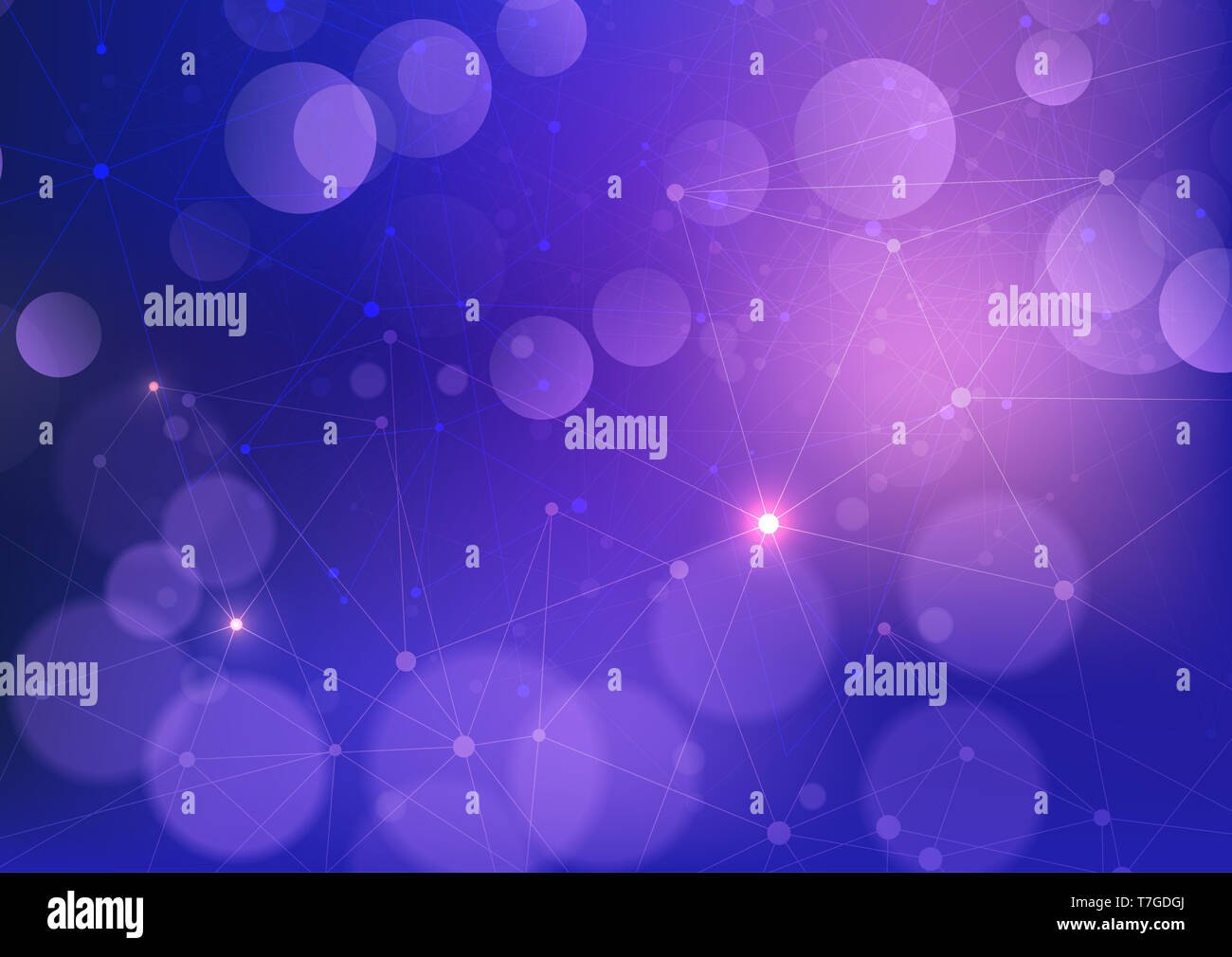 Abstract network background with connecting lines and dots Stock Photo ...
