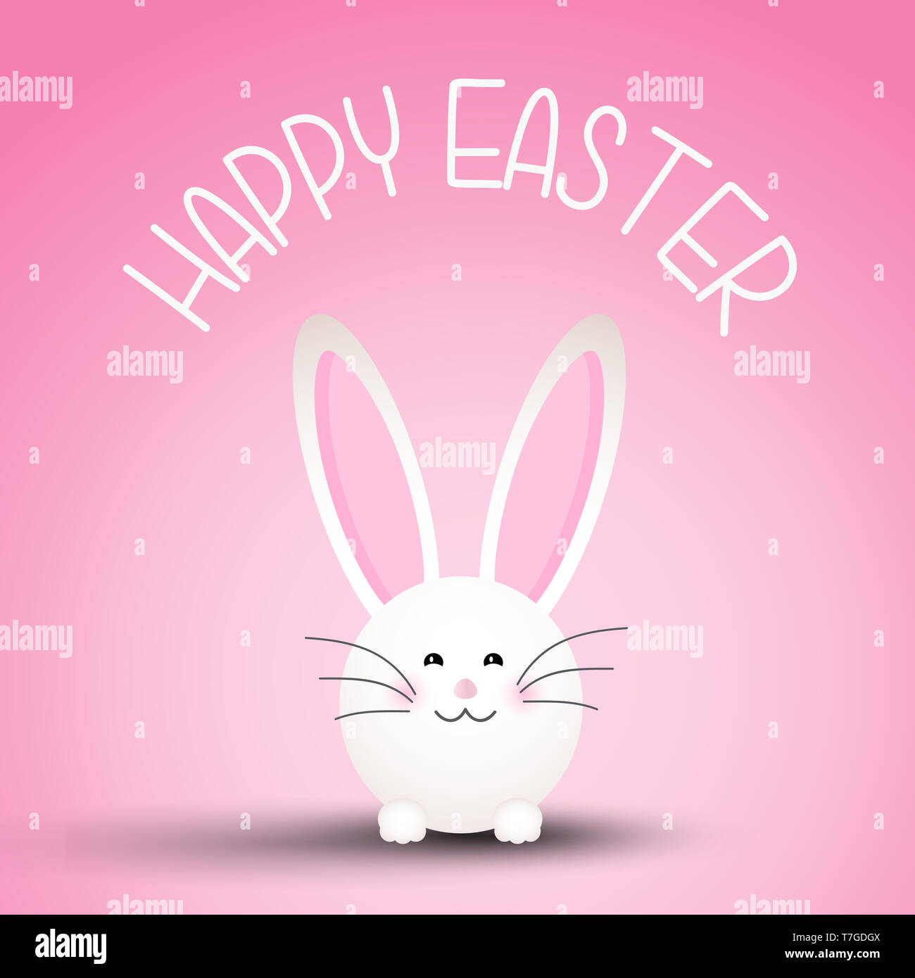 Easter background with a cute bunny design Stock Photo - Alamy