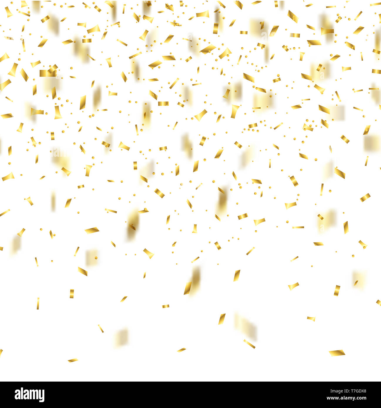 Celebration background of falling gold confetti Stock Photo - Alamy