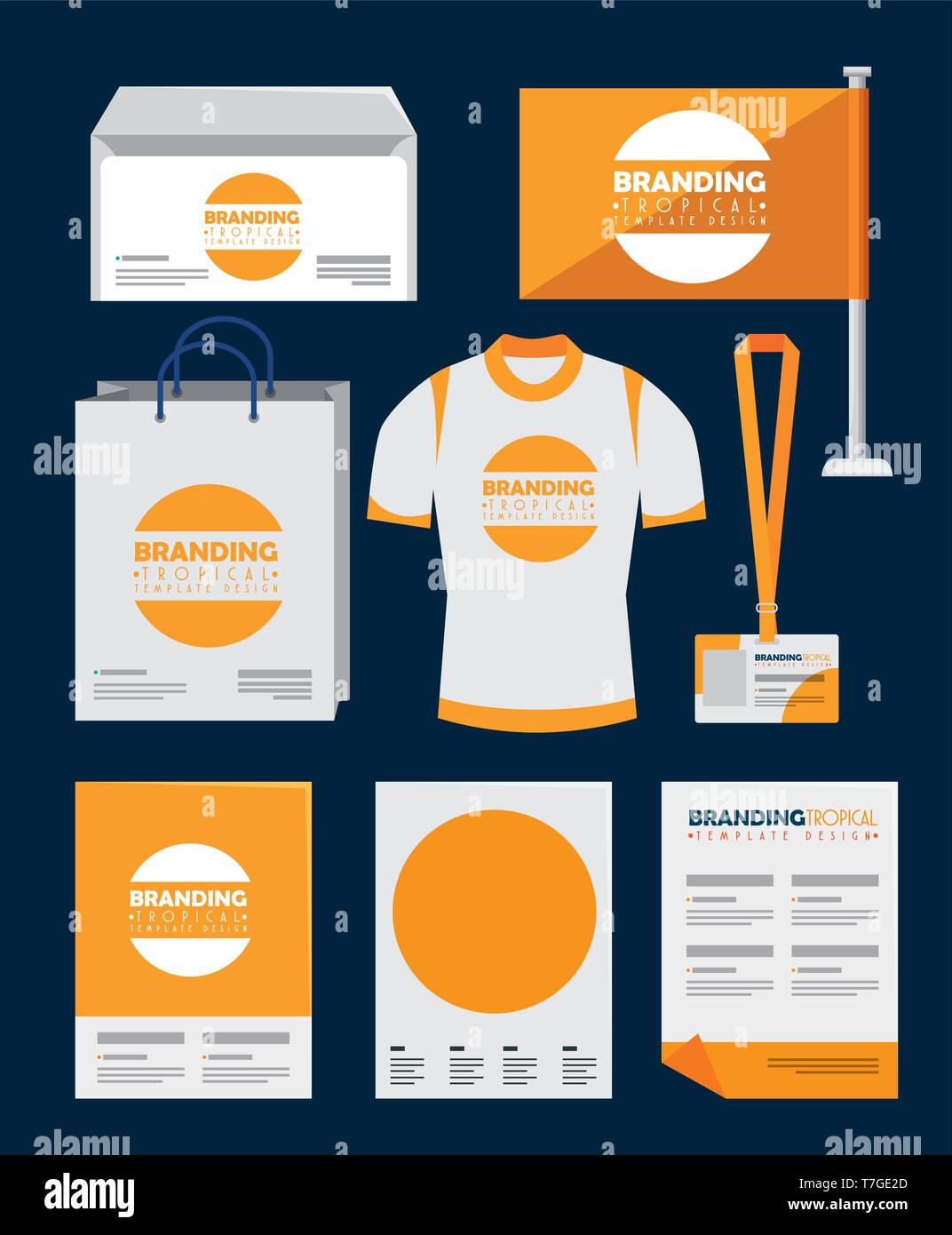 set of business product and branding fashion design Stock Vector Image ...