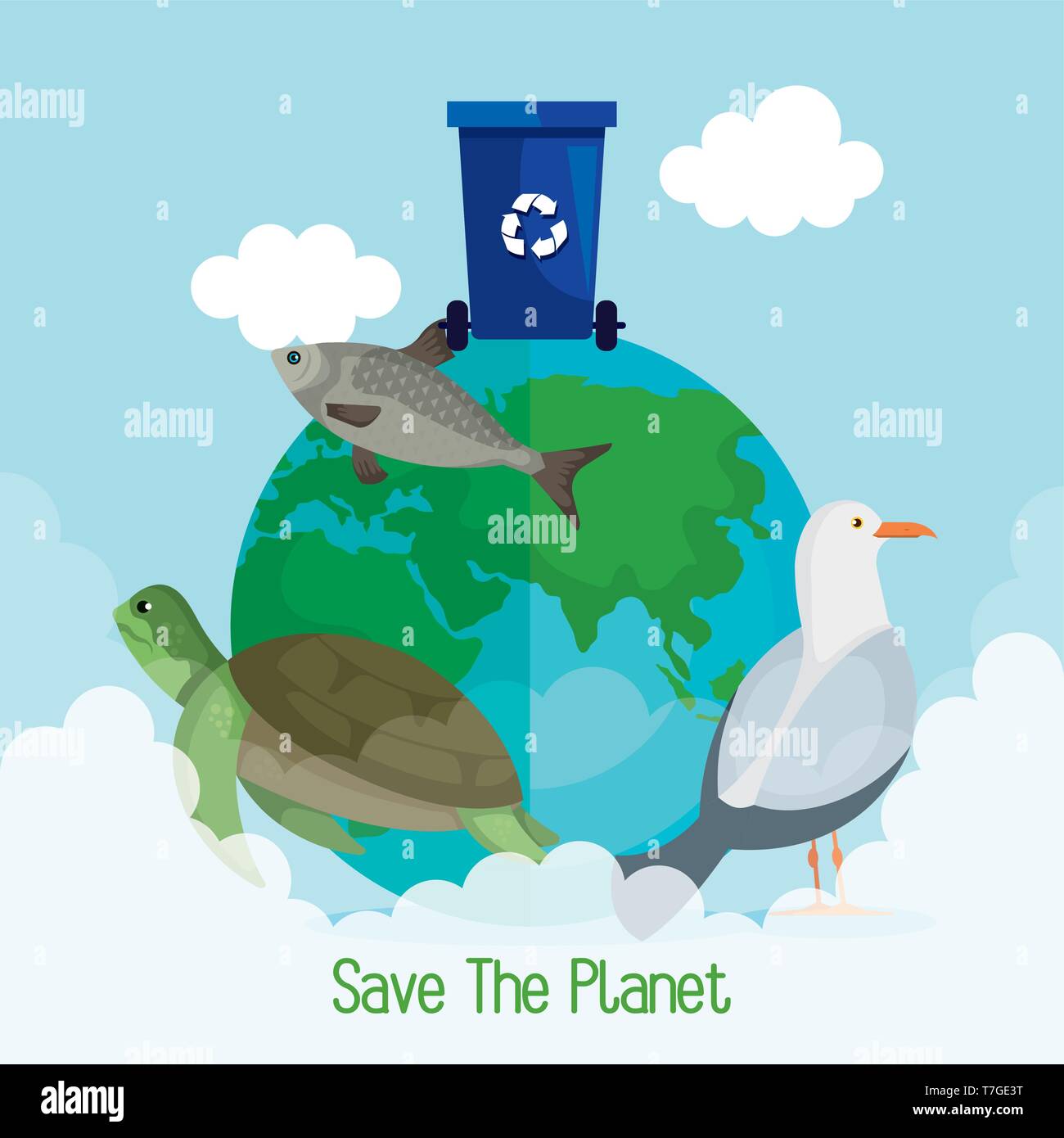 recycle toxic plastics to ecology protection and conservation Stock ...