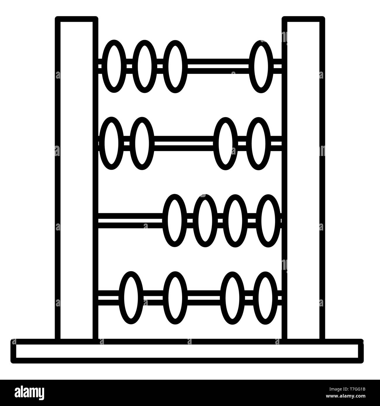 Abacus Icon, Vector Illustration, Education Outline Stock Photo - Alamy