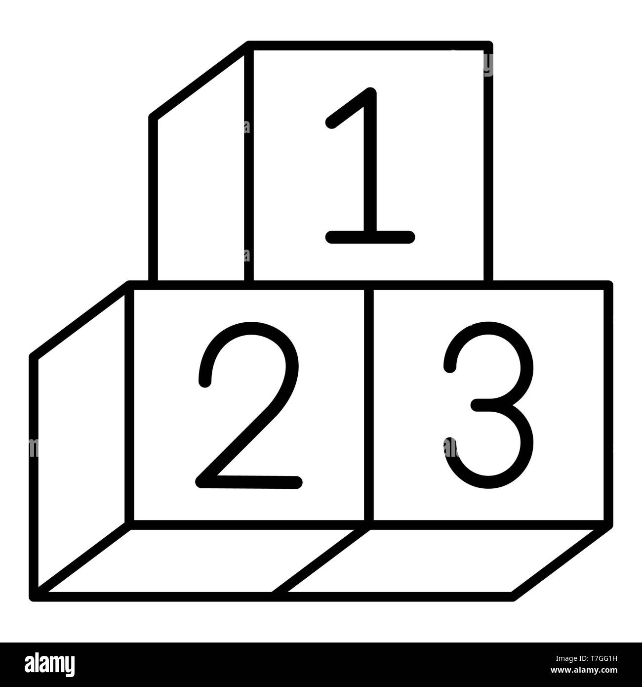 Block Icon, Vector Illustration, Education Outline Stock Photo - Alamy