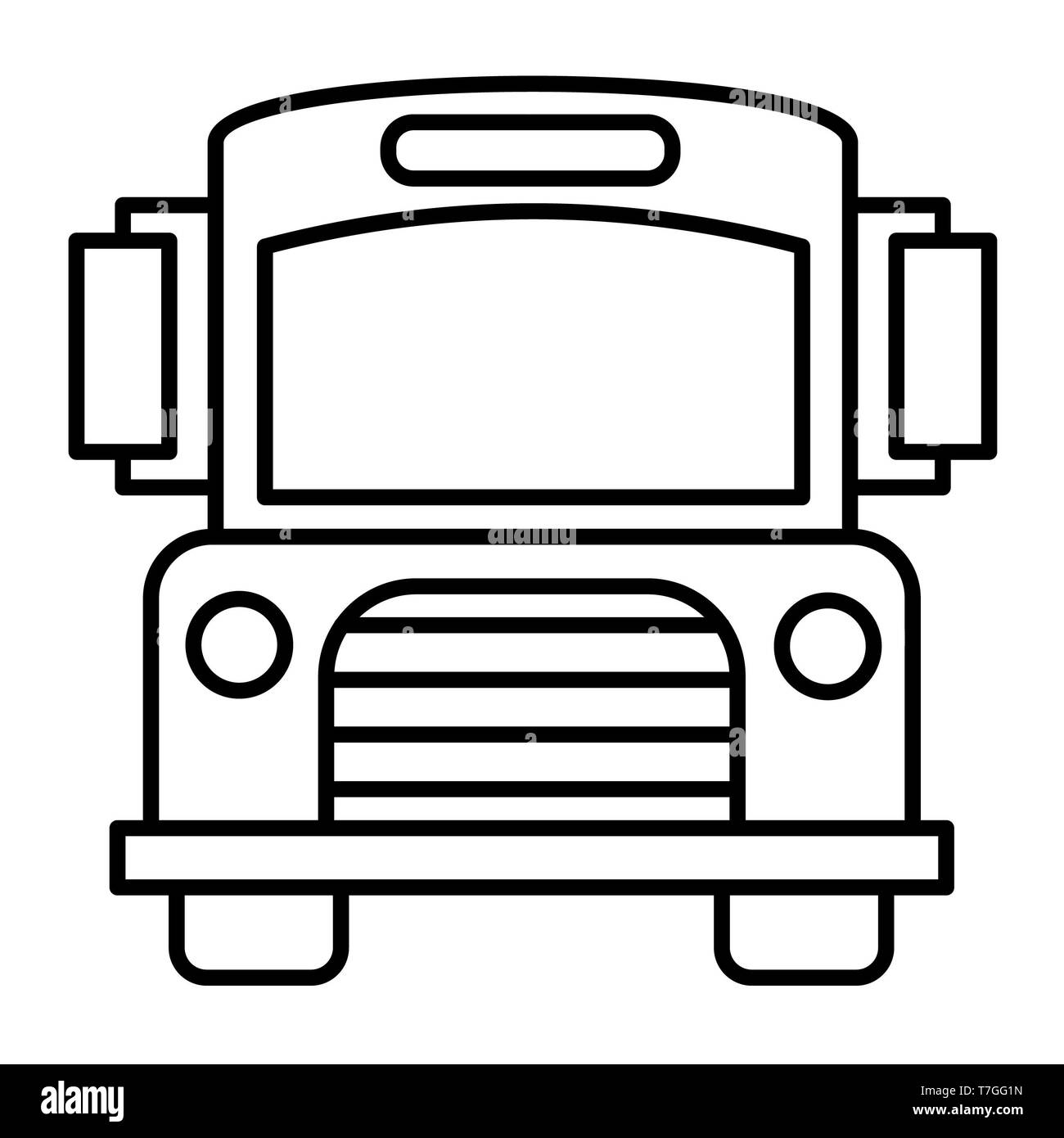 School Bus Outline Black And White