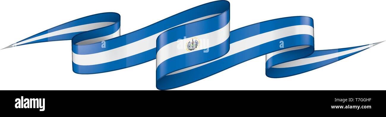 Salvador flag, vector illustration on a white background Stock Vector ...