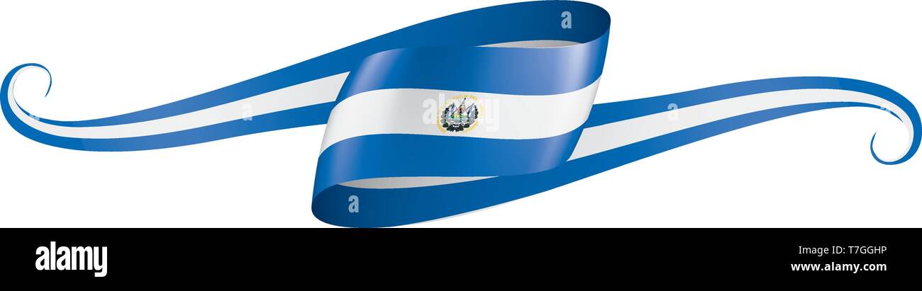 Salvador flag, vector illustration on a white background Stock Vector ...