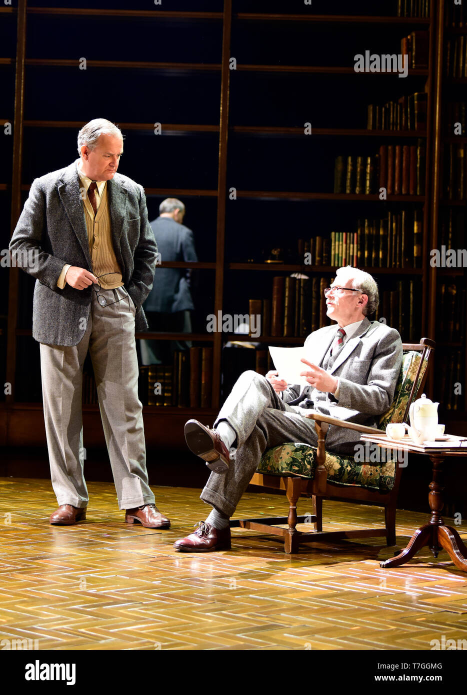 Hugh Bonneville (left) playing C.S. Lewis and Andrew Havill as Warnie ...