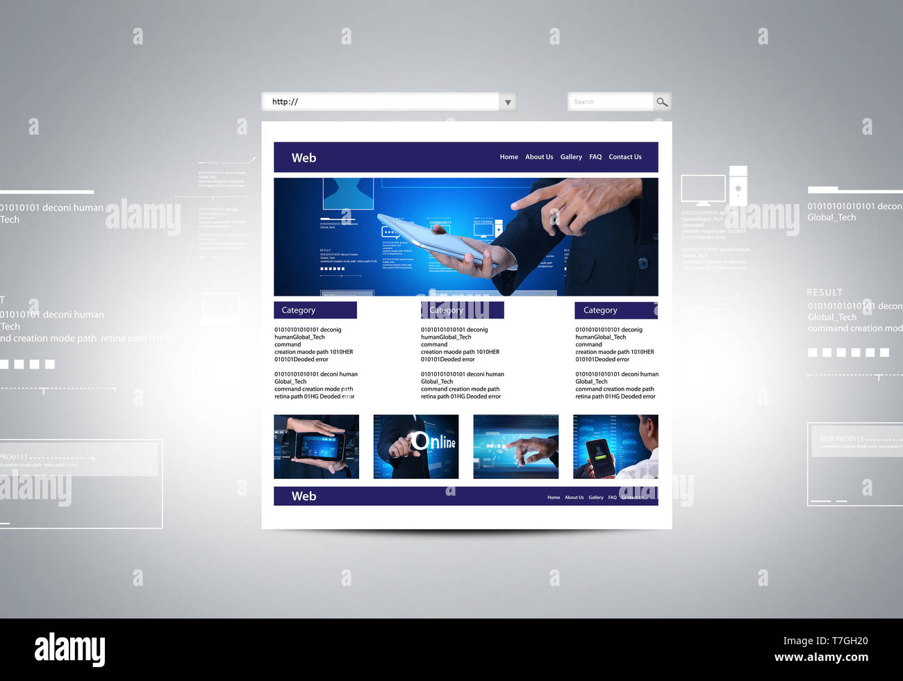 Web page on screen Stock Photo - Alamy