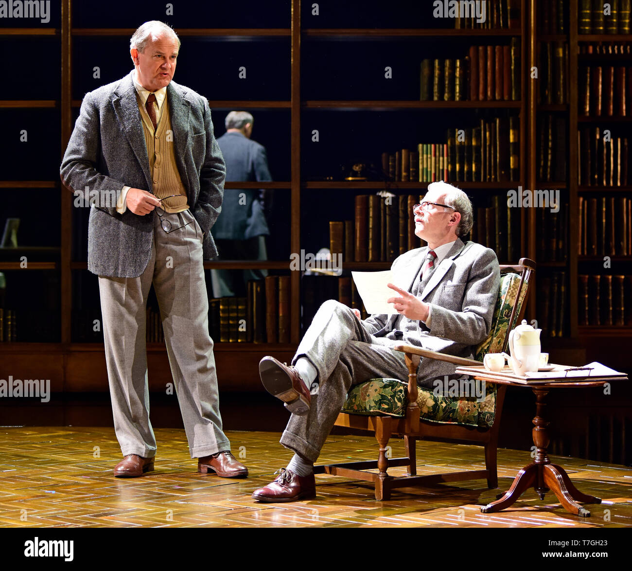 Hugh Bonneville (left) playing C.S. Lewis and Andrew Havill as Warnie ...