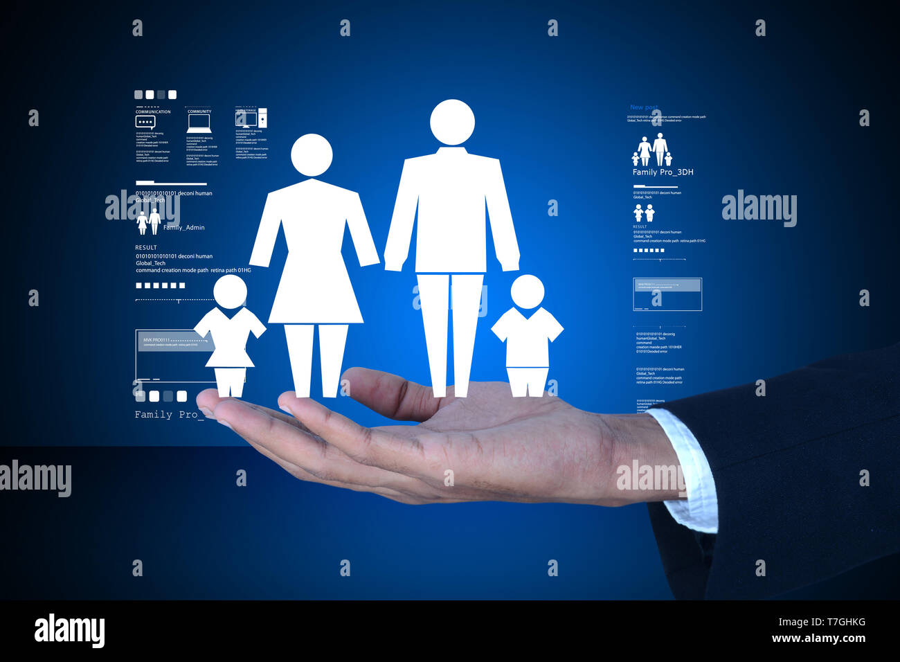 Man present family icon Stock Photo - Alamy