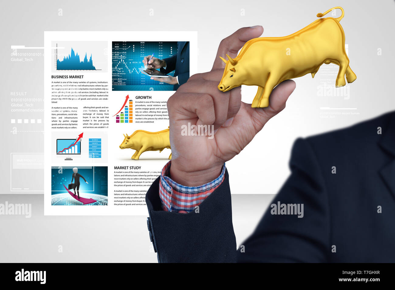 Tablet business chart golden hi-res stock photography and images - Alamy