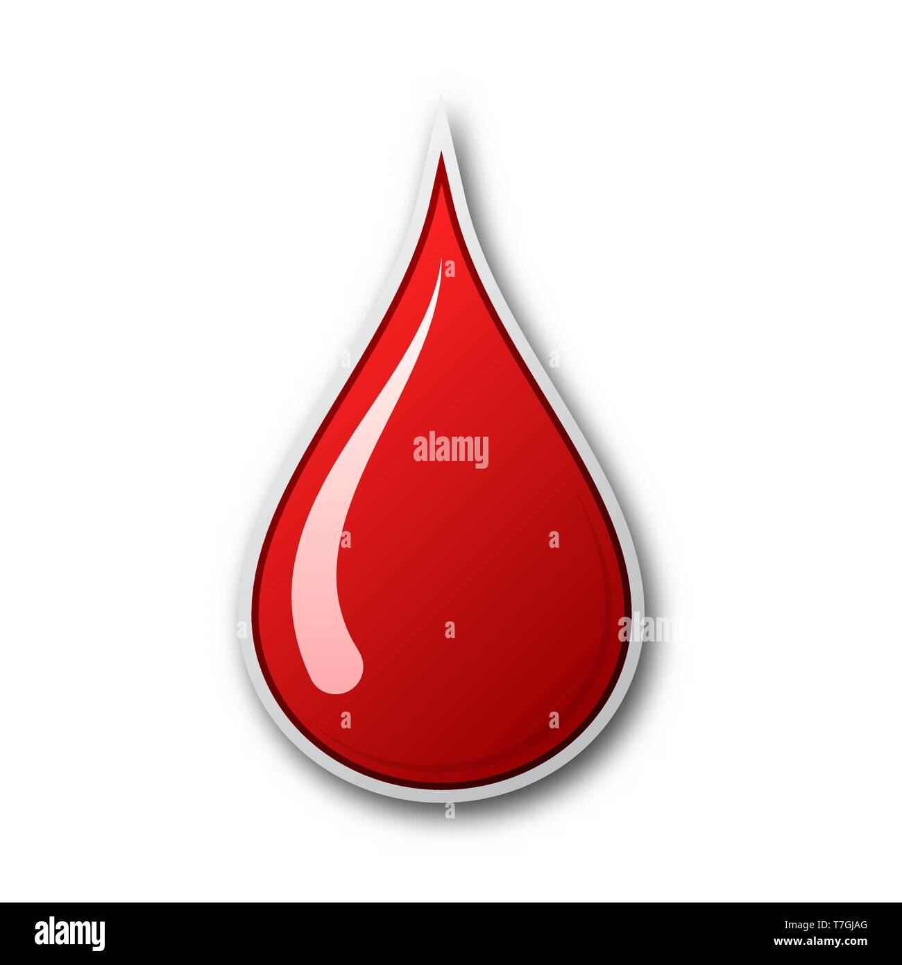 Red blood drop icon. Vector illustration. The concept of donating blood ...