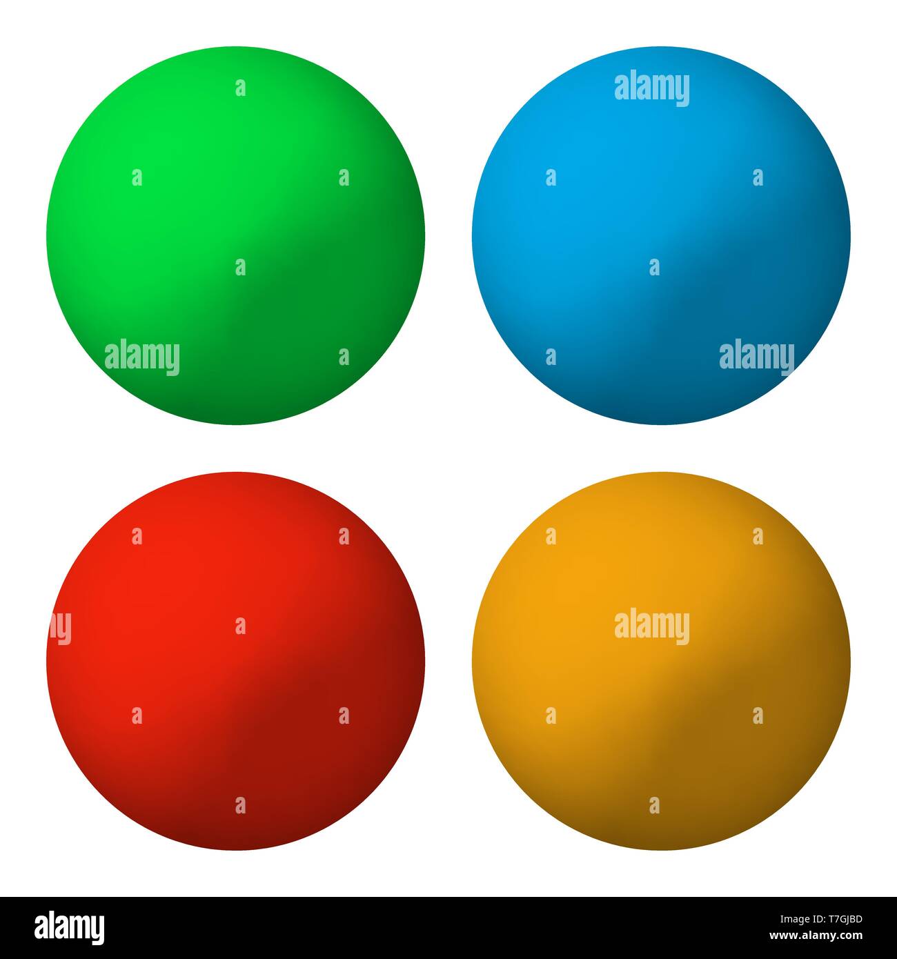 Set of color round buttons. Vector illustration. Abstract blank button ...