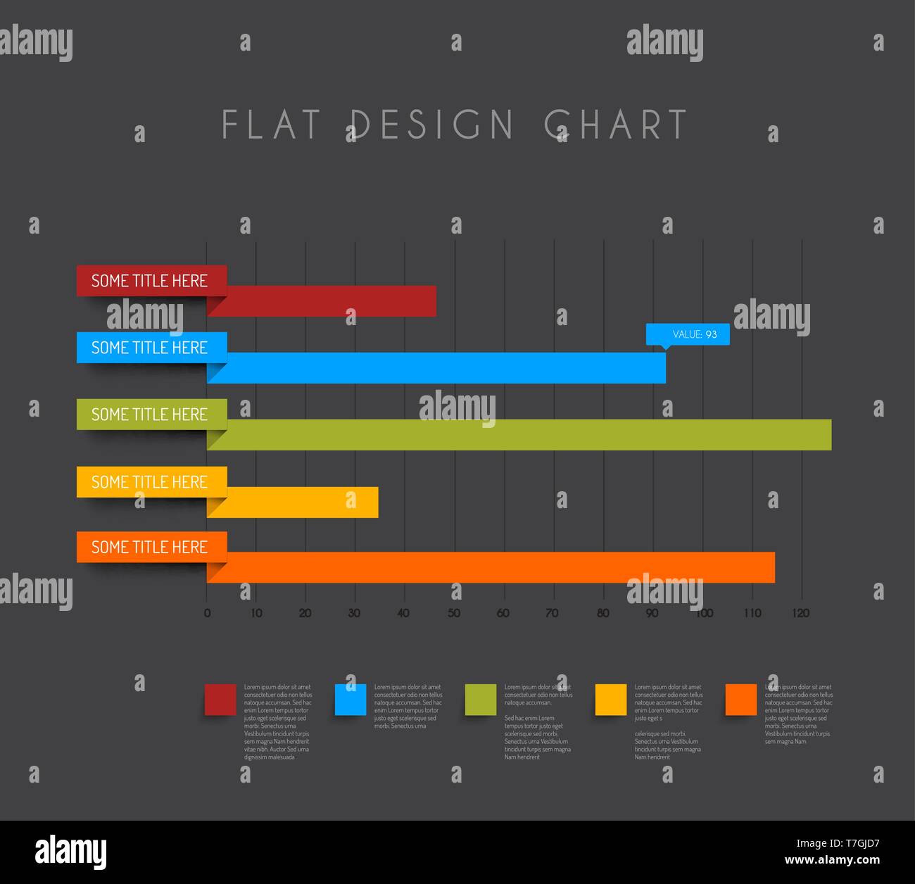 Vector flat design statistics column horizontal graphs - dark version ... Vector flat design statistics column horizontal graphs - dark version ...