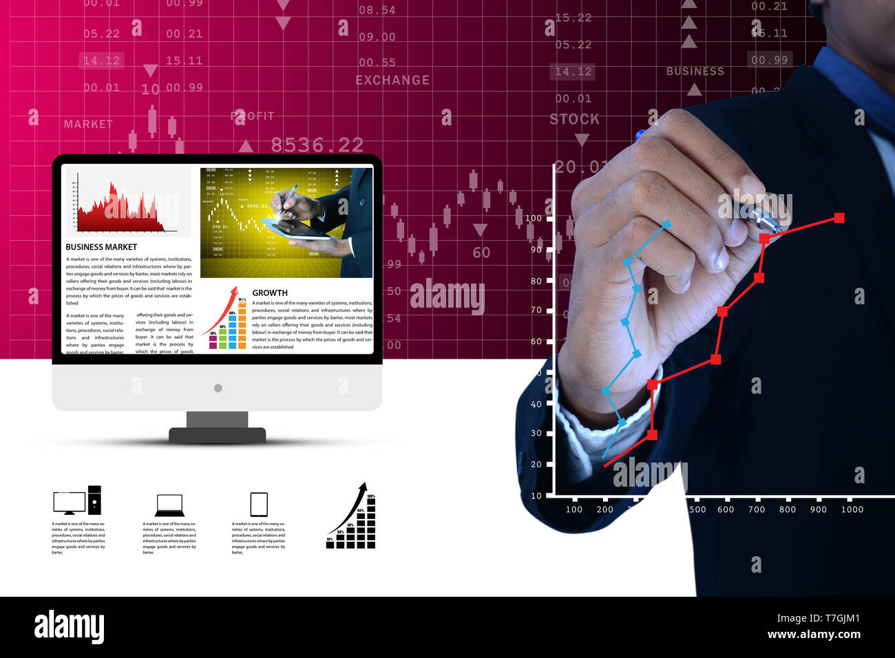 Business man makes presentation Stock Photo - Alamy