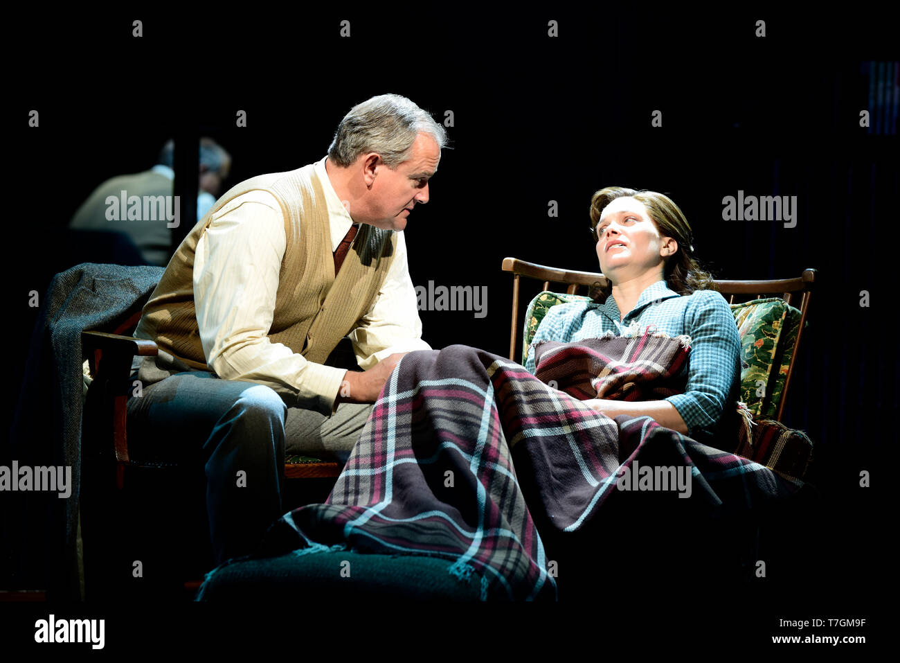 Hugh Bonneville playing C.S. Lewis and Liz White as Joy Gresham in ...