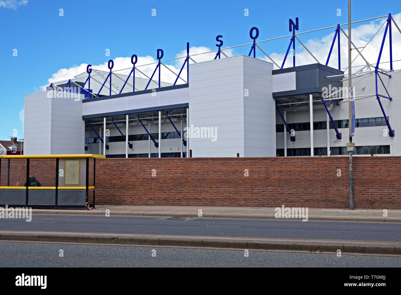A view of Everton Football Club's Goodison Park Ground Park End 2019 ...