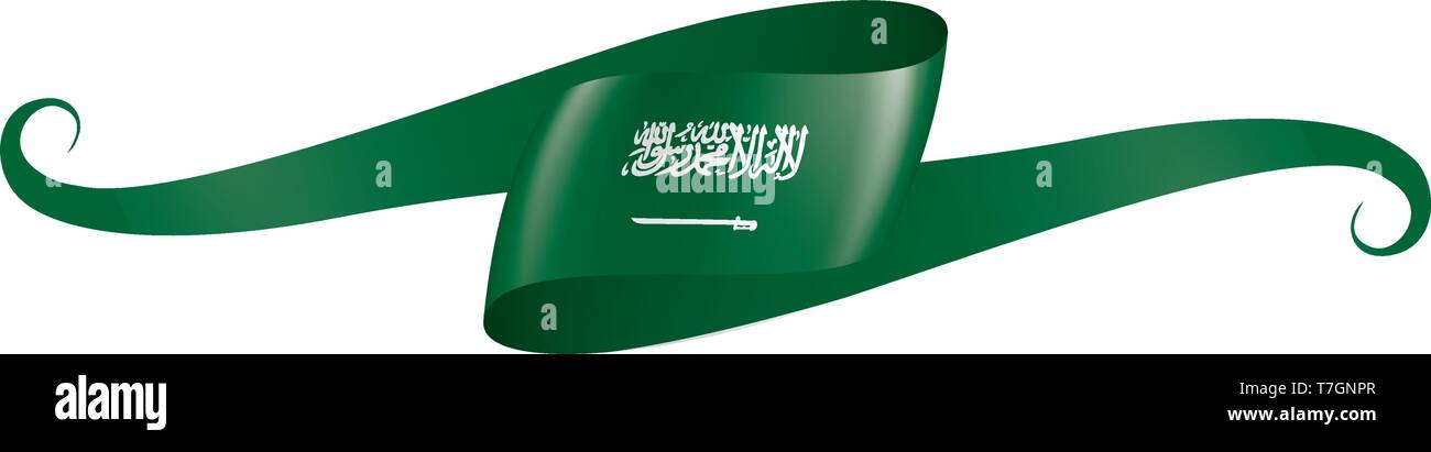 Saudi Arabia flag, vector illustration on a white background Stock ...