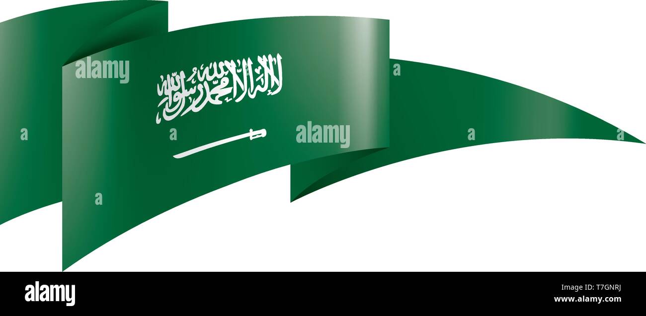 Saudi Arabia flag, vector illustration on a white background Stock ...