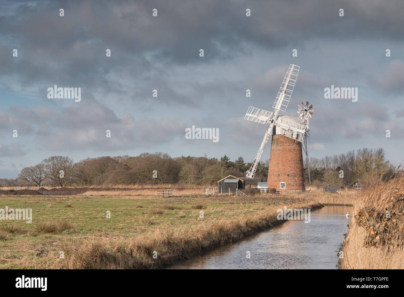 Newley restored Horsey Windmill, Norfolk Stock Photo - Alamy