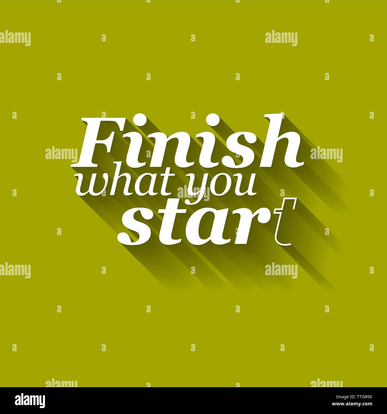 Minimalistic Text Lettering Of An Inspirational Saying Finish What You