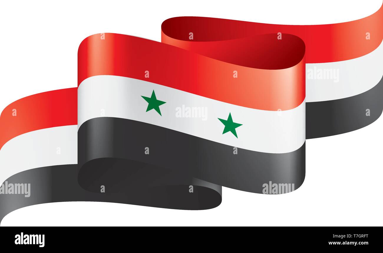 Syria flag, vector illustration on a white background Stock Vector ...