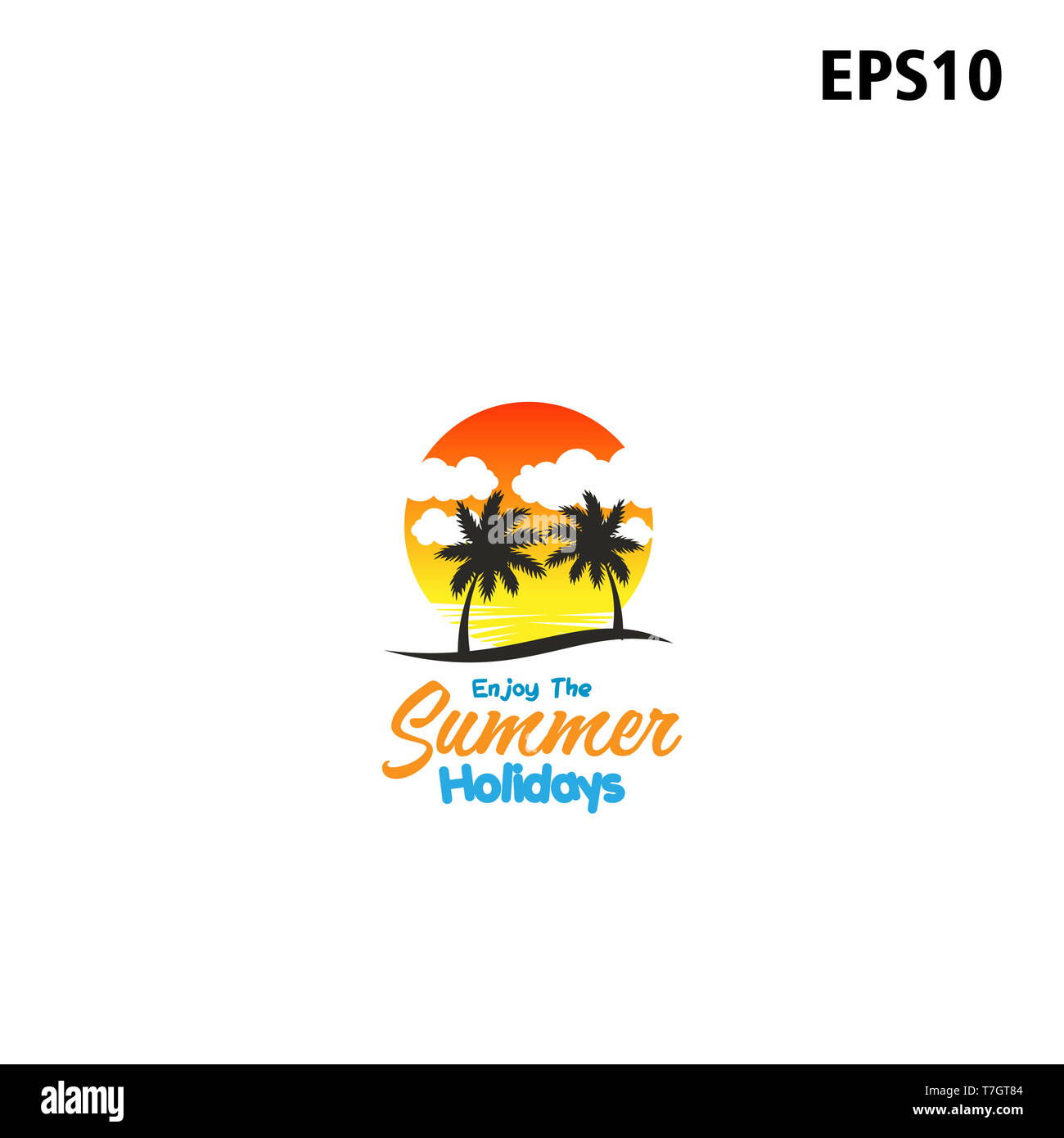 summer holiday beach vacation - Vector illustration Stock Photo - Alamy