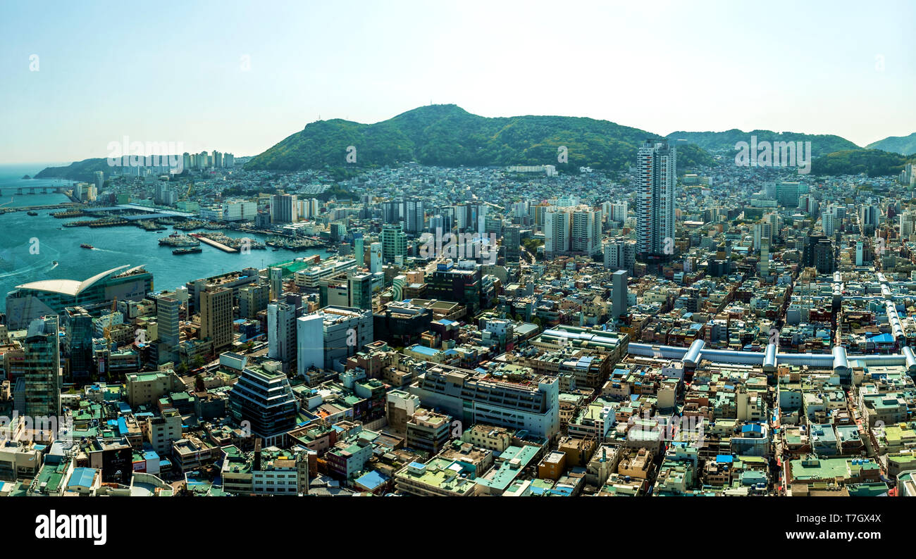 aerial panoram view of Busan,South Korea Stock Photo - Alamy