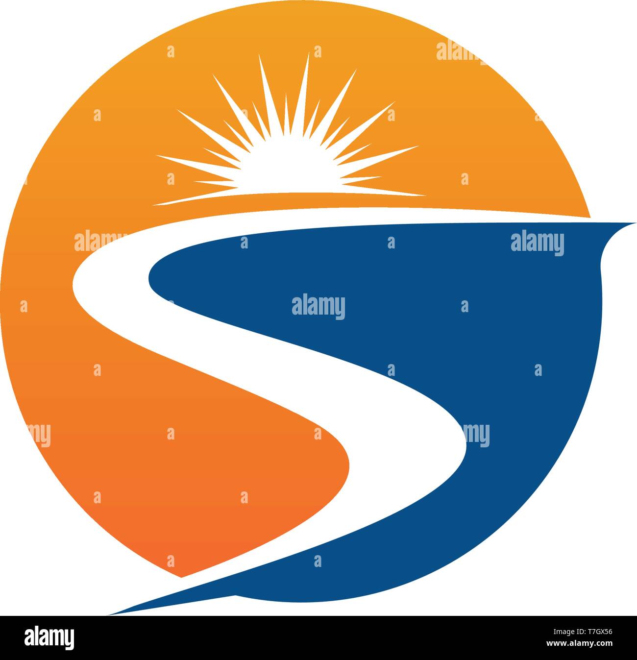 River Logo Template vector icon illustration app Stock Vector Image ...