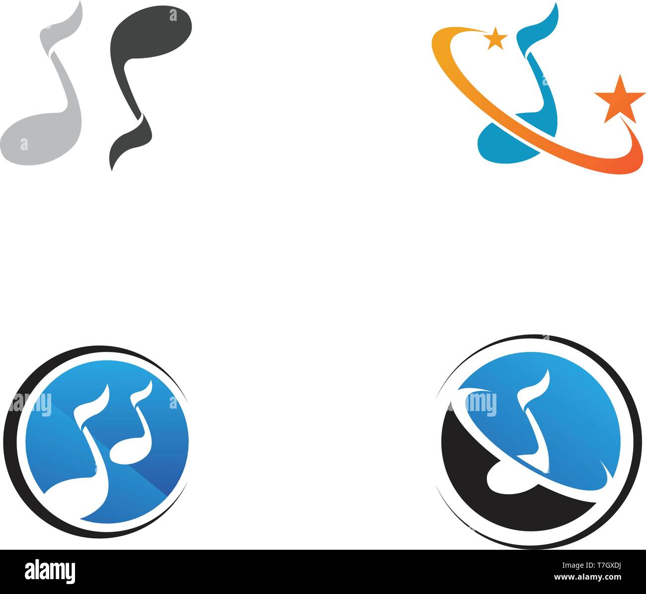 Music note symbols logo and icons template Stock Vector Image & Art - Alamy