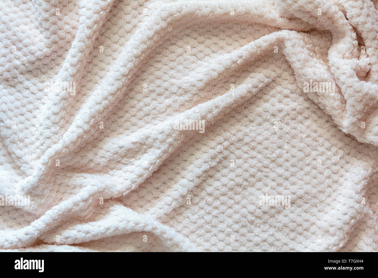Top view of blanket with wrinkles Stock Photo - Alamy