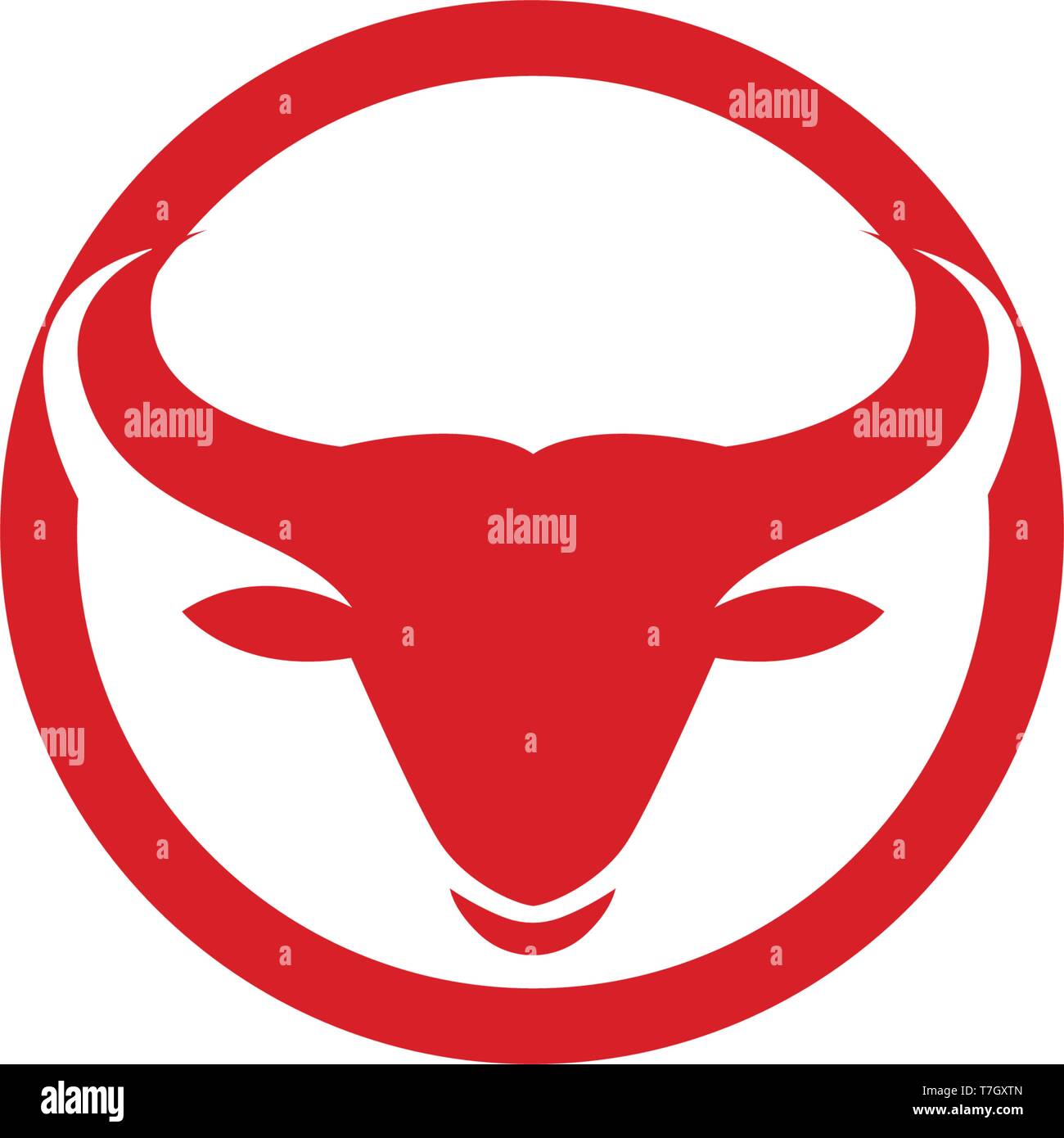 Bull Taurus Logo Template vector icon illustration Stock Vector Image ...