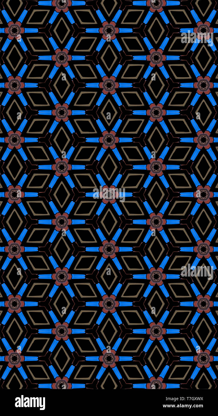 Ornate geometric pattern and abstract colored background Stock Photo ...