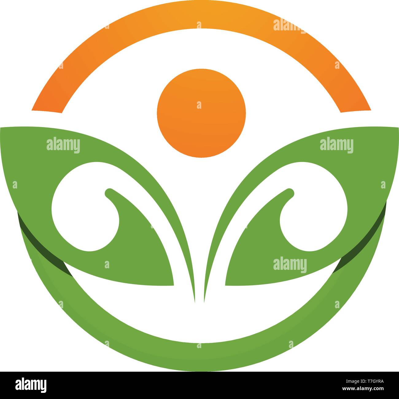Leaf green nature logo and symbol health Stock Vector Image & Art - Alamy