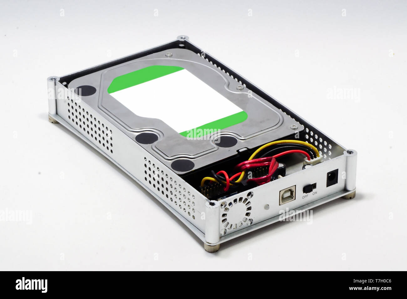 External hdd drives on white isolated background Stock Photo - Alamy
