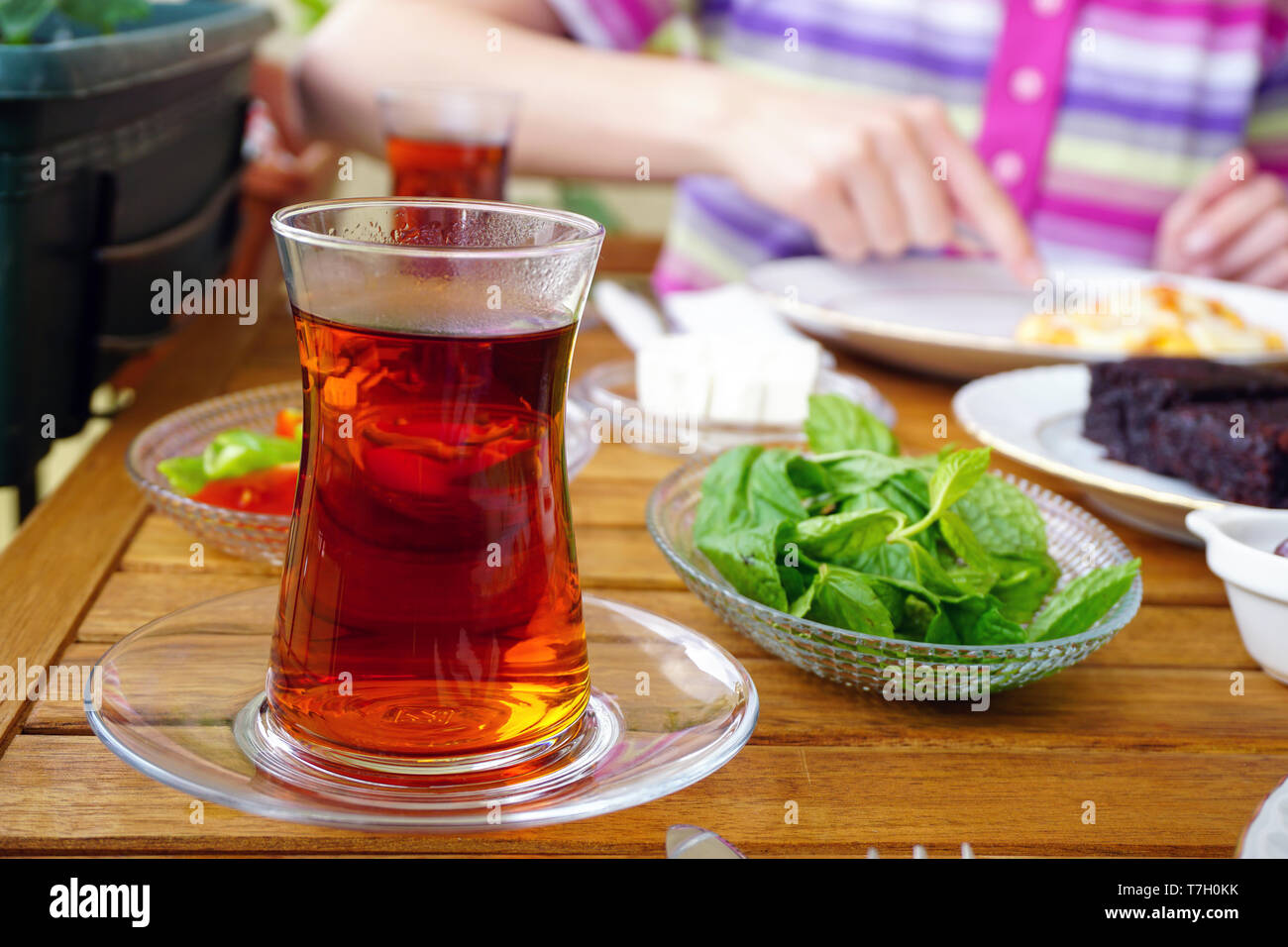 Traditional Turkish Smyrna Pastry boyoz in Turkish breakfast Stock ...