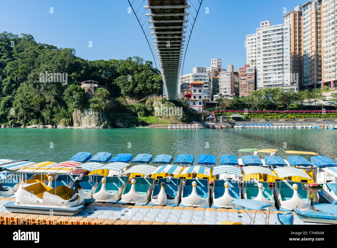 Taipei, DEC 28: Morning view of the famous Bitan Scenic area in Xindian ...
