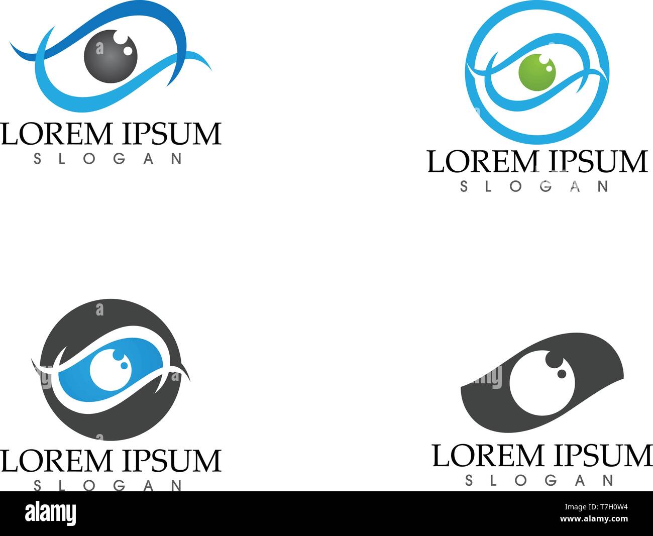 Eye care logo and symbols template vector icons app Stock Vector Image ...