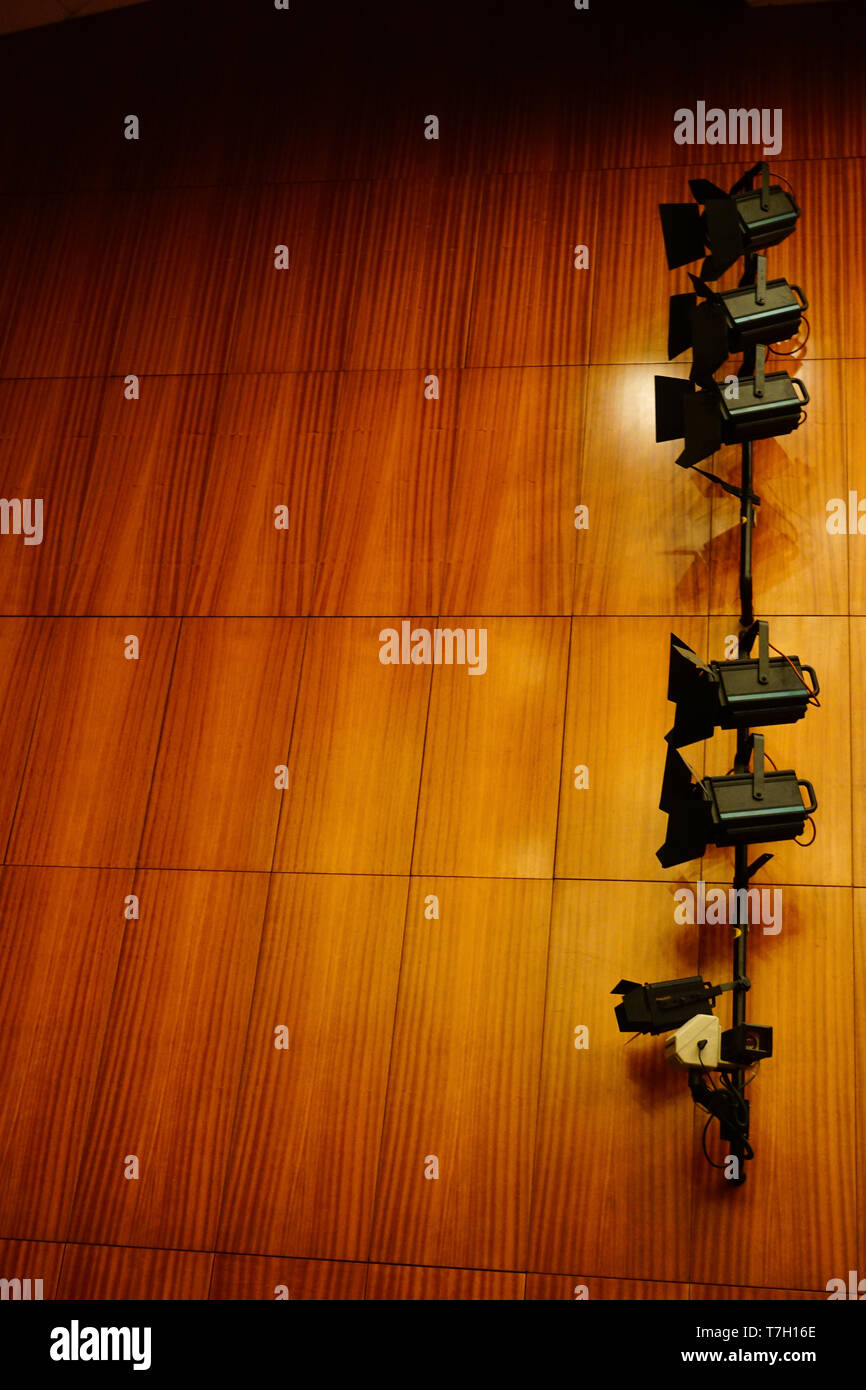 Stage spotlights at the theatre Stock Photo - Alamy