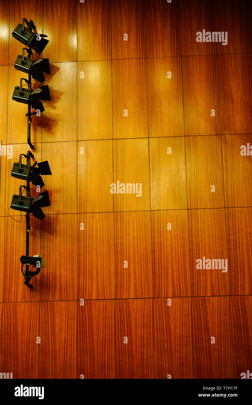 Stage spotlights at the theatre Stock Photo - Alamy