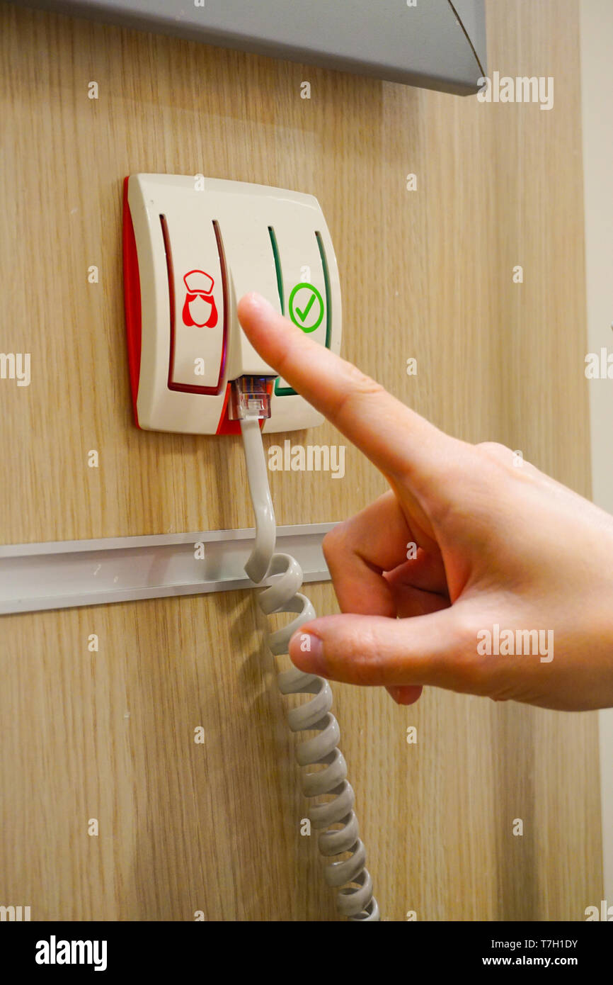 Emergency call button at the hospital room Stock Photo - Alamy