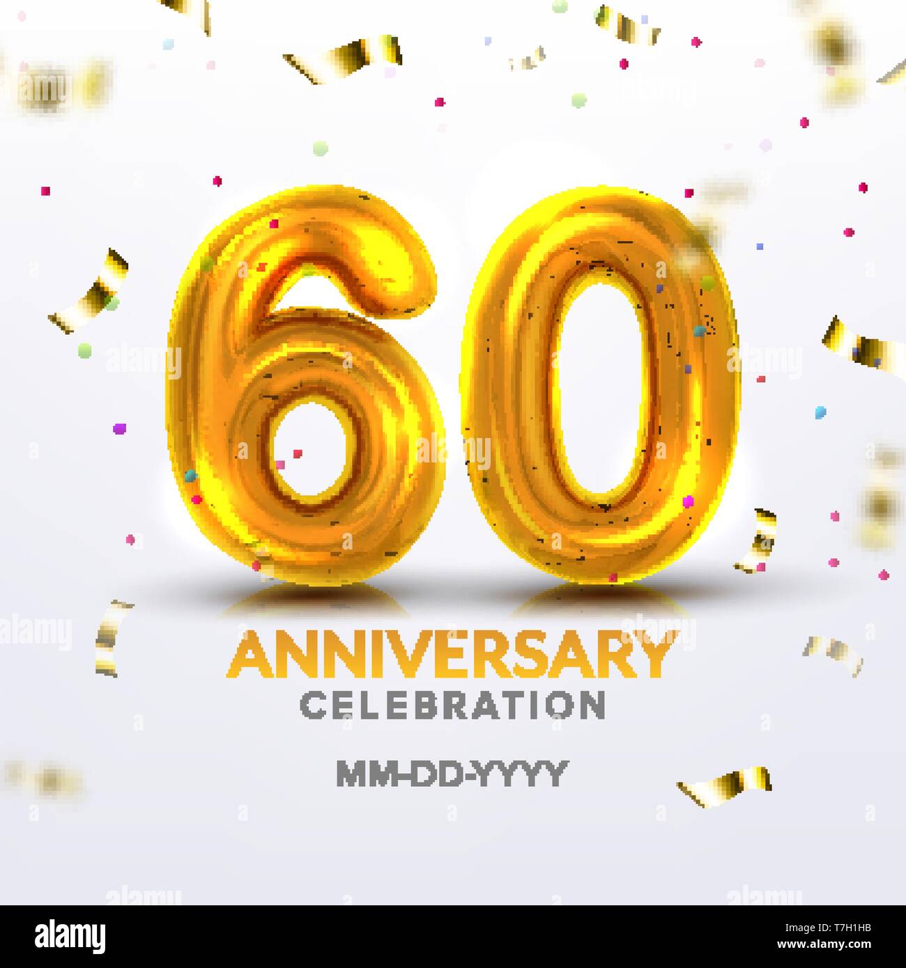 Sixtieth anniversary celebration Stock Vector Images - Alamy