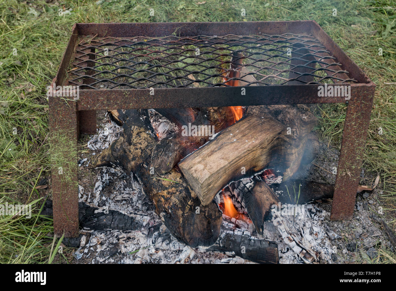 fire pit fire Stock Photo - Alamy