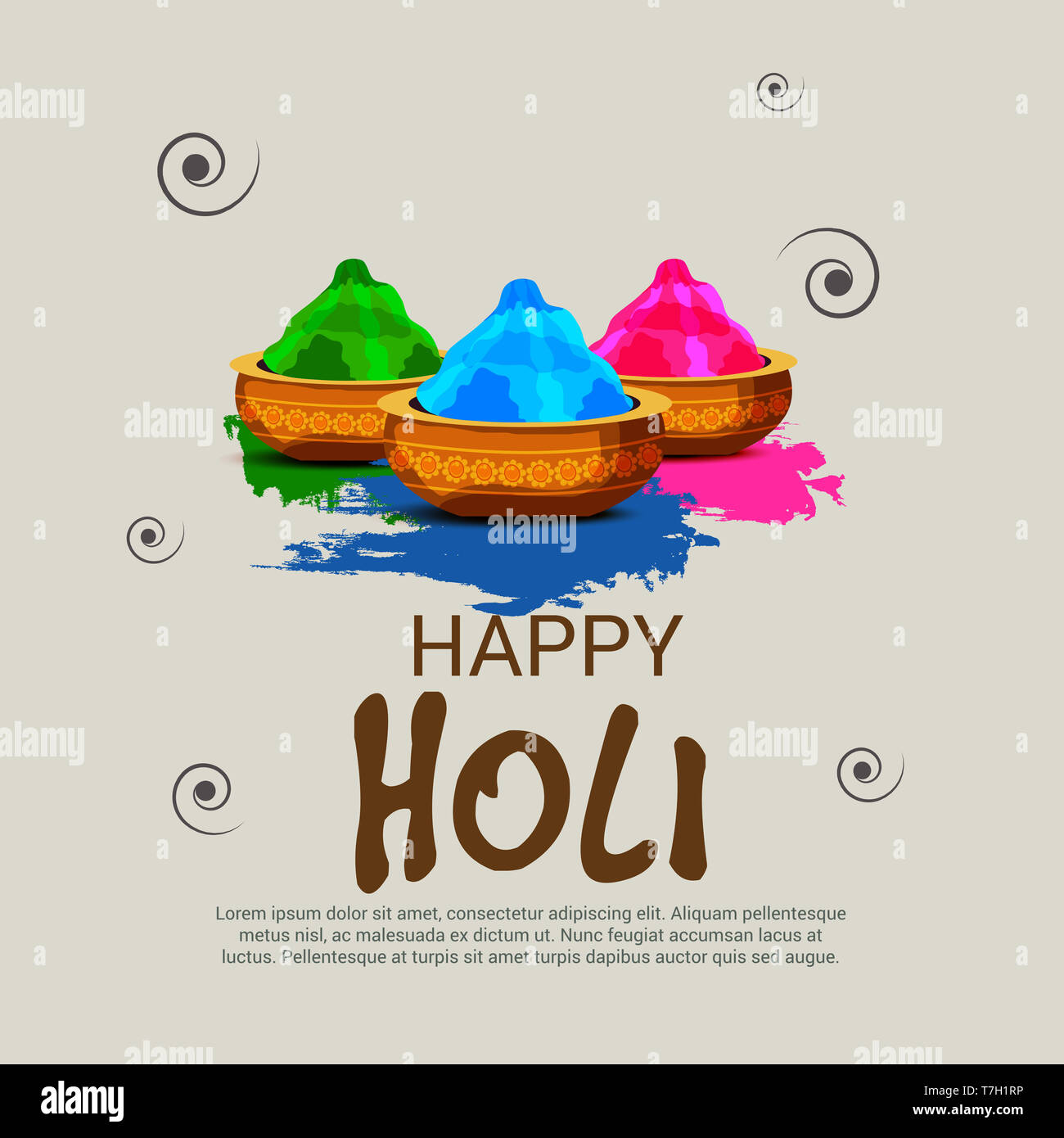 illustration of a Colorful Promotional Background for Festival of ...