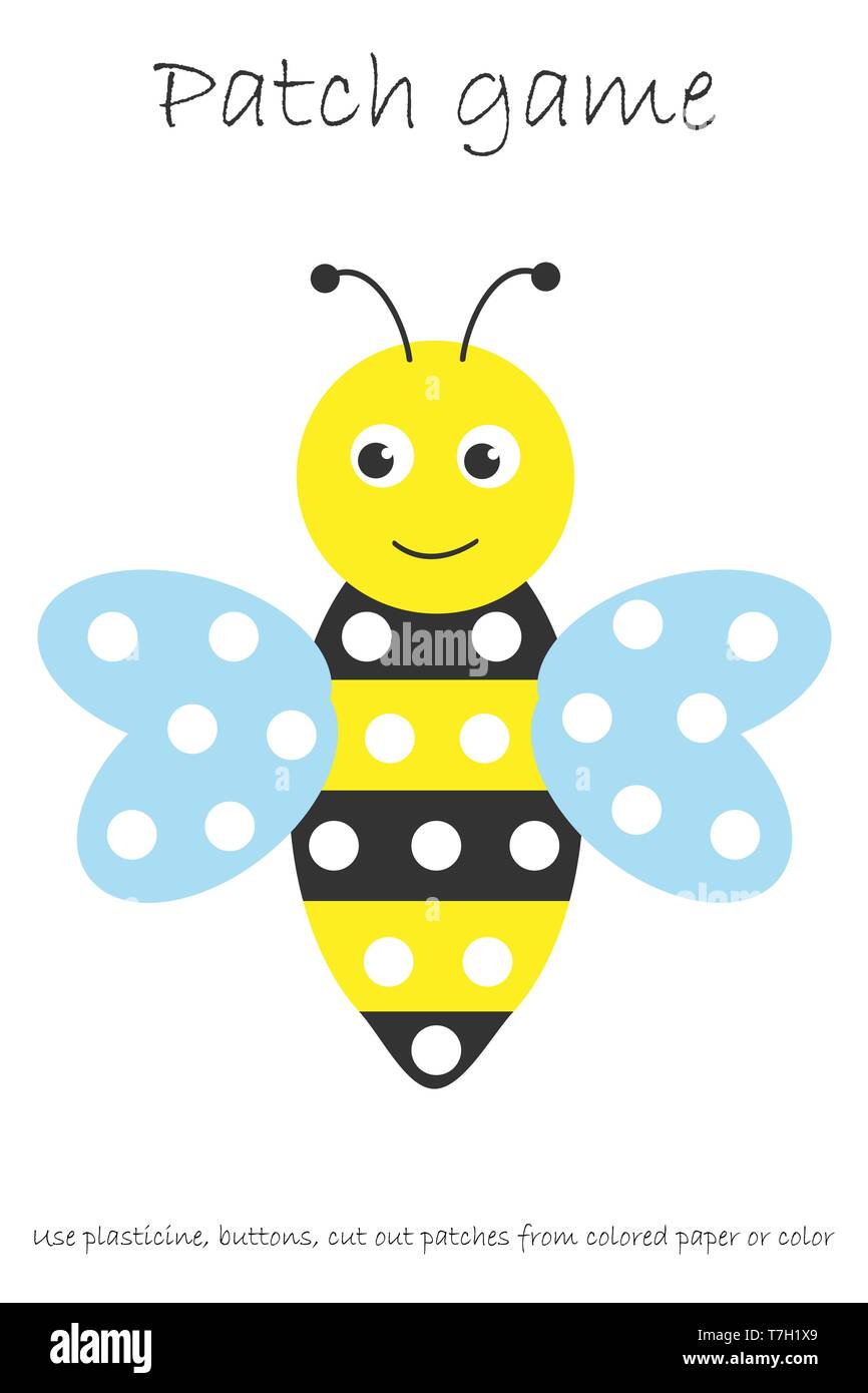 Education Patch game cute bee for children to develop motor skills, use ...