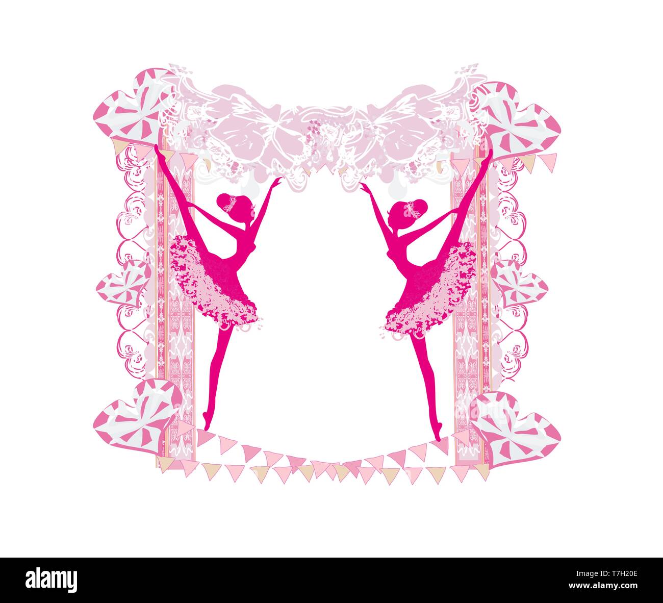 Beautiful ballerina - vintage frame Stock Vector Image & Art - Alamy
